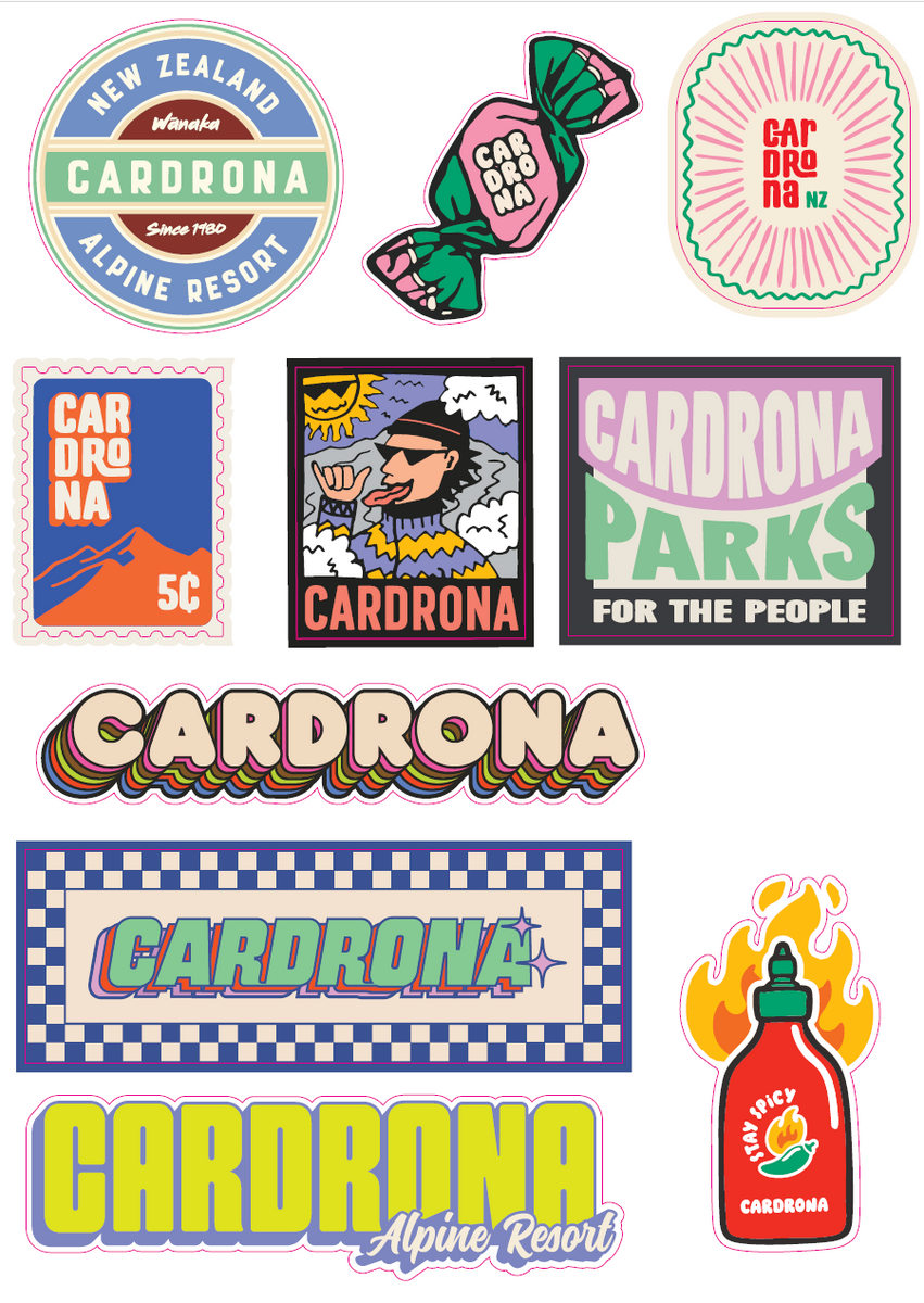 Cardrona Gold Sticker Pack – Cardrona Corner