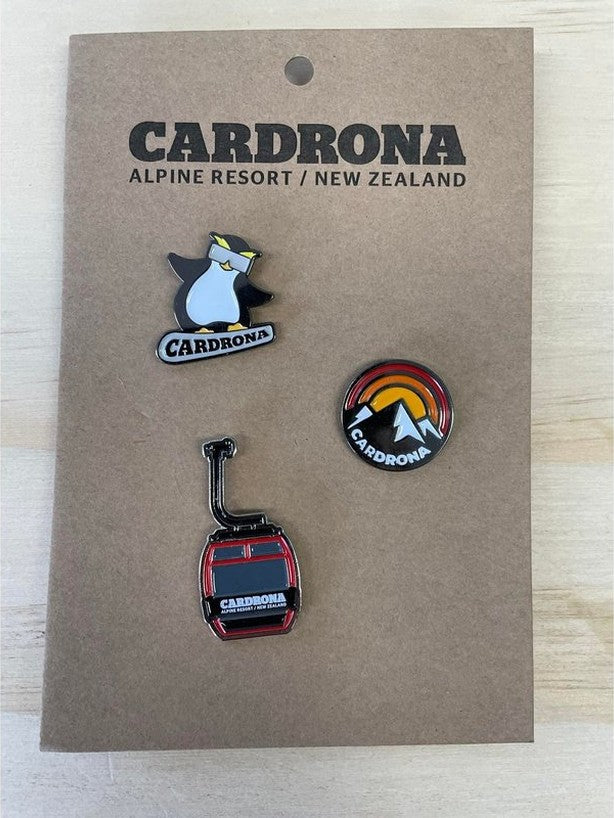 Cardrona Ride It 3pc Pin Pack – Cardrona Corner